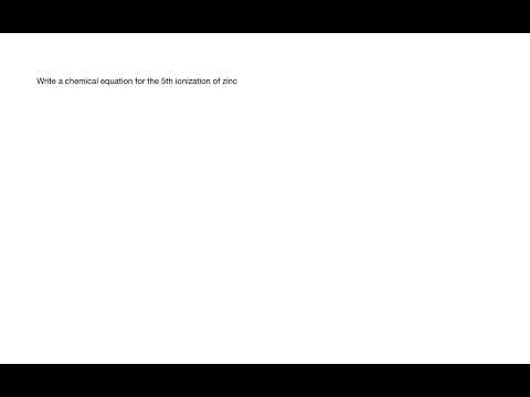 Ionization Equation Example