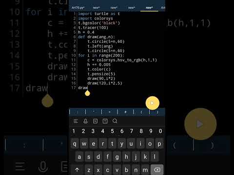 Python turtle graphic designπππ₯°π₯° || python coding status ππ #shorts #programming #turtle #python