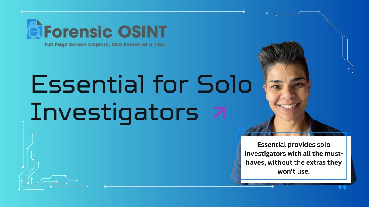 Essential Plan for Online Investigators