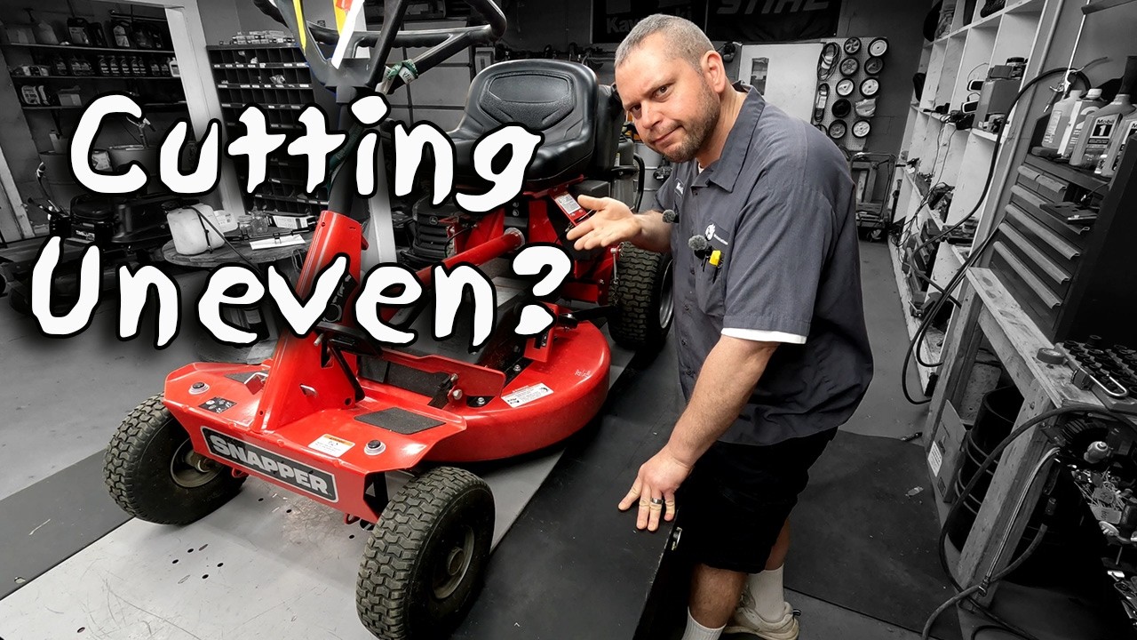 Snapper Rear Engine Riding Mower Cutting Uneven?  Full Diagnosis & Repair With Deck Leveling