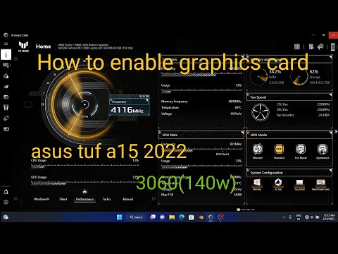 How to use MUX switch in asus armoury crate #asustuf #3060laptop #rog