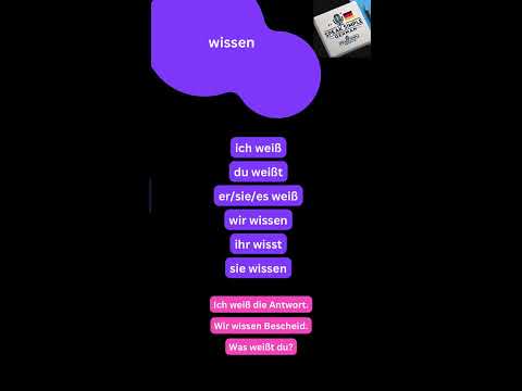 German Verb Conjugation & Pronouns | Simple Present (wissen )