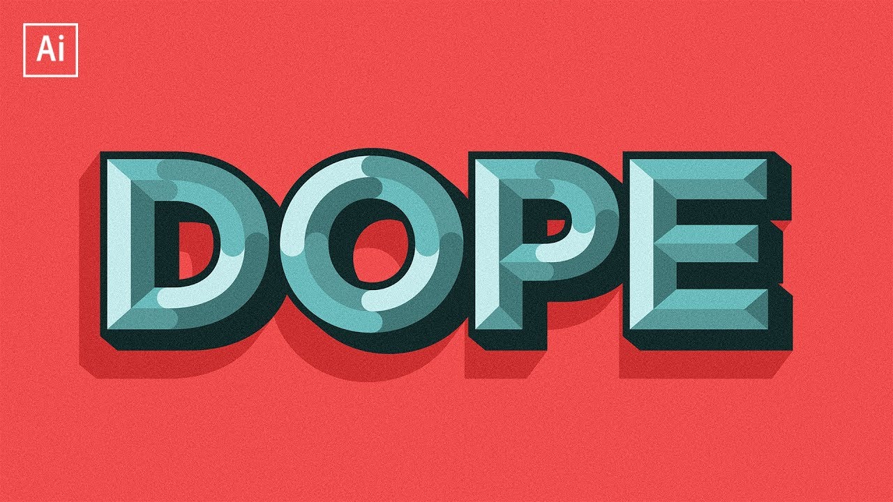 Chiseled Text Effect Tutorial | Adobe Illustrator