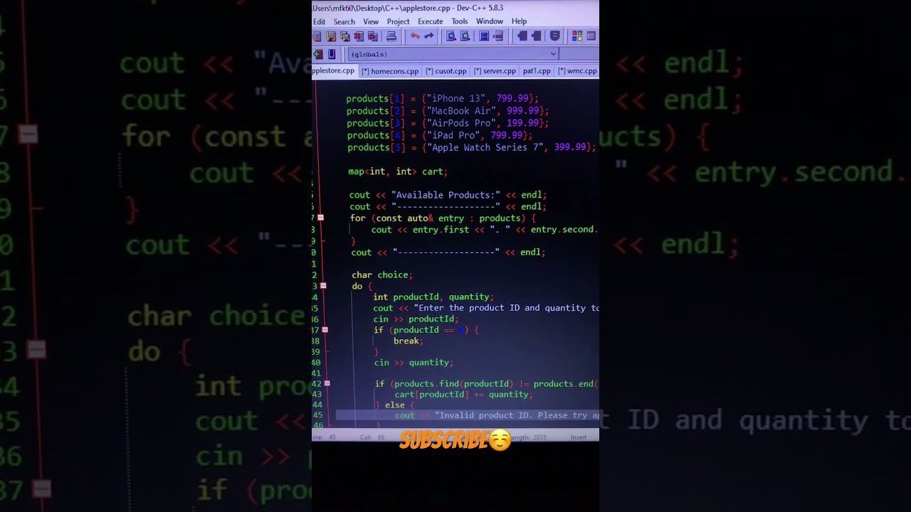 apple store IDE dev c++ #cppprogramming