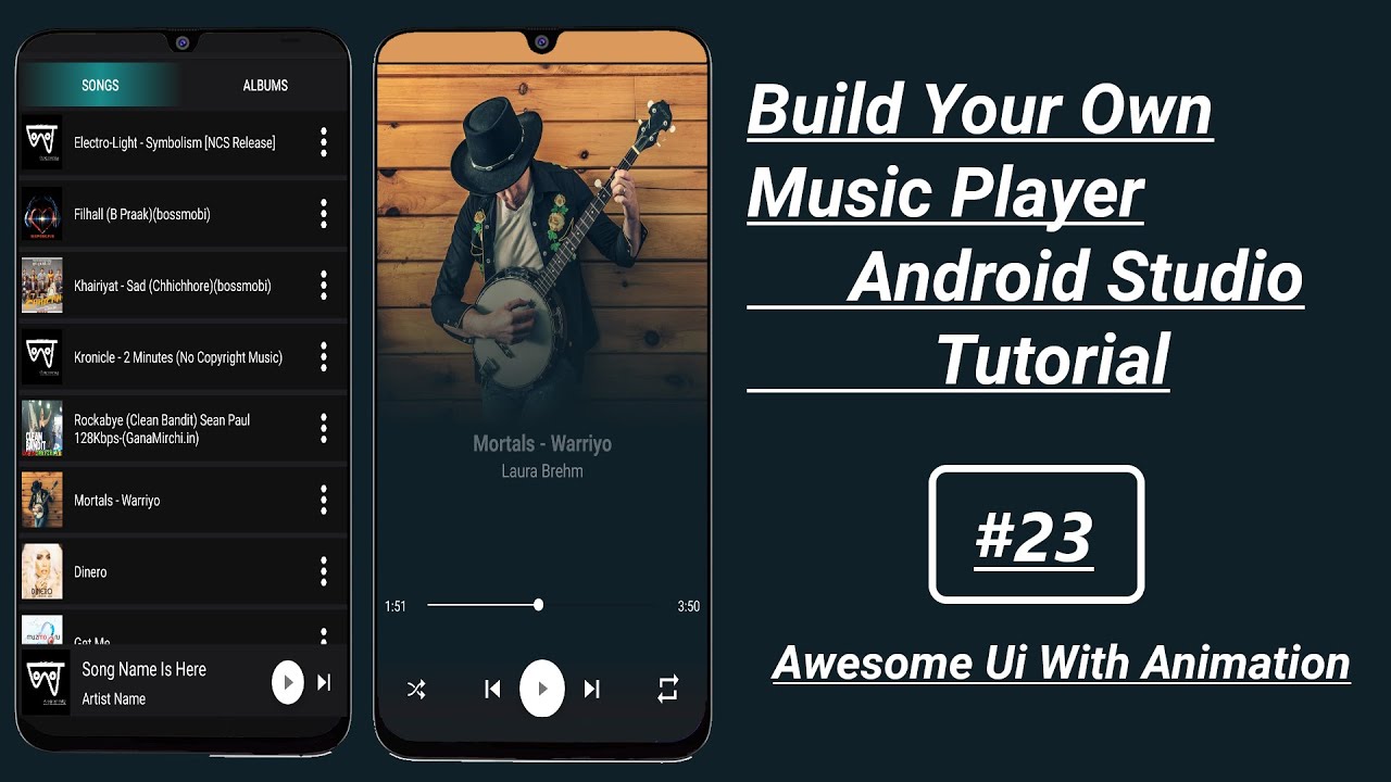 How To Develop Audio Player - Android Studio Tutorial | Minimized Player, Make Functional Part - 23
