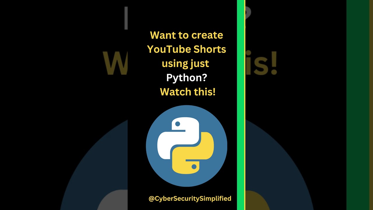 Create YouTube Shorts with Python Code! | 15s Video Using MoviePy #shorts