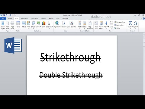 How to Add Strikethrough & Double Strikethrough To Text In MS Word 2020