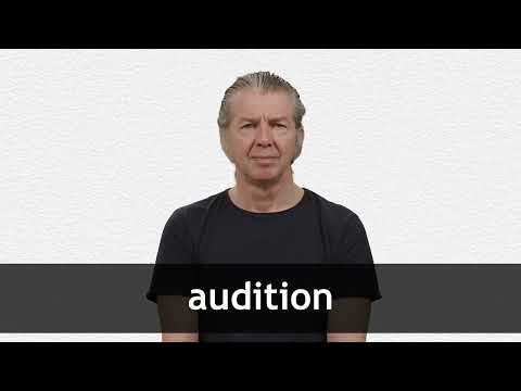 How to pronounce AUDITION in American English