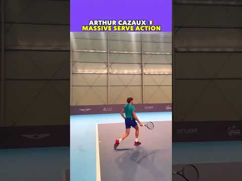 CAZAUX MASSIVE SERVE ACTION #tennis #shorts