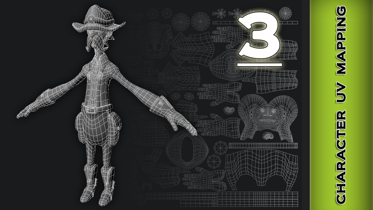 Autodesk Maya 2013 Tutorial - Character UV Mapping (Body) Part 3