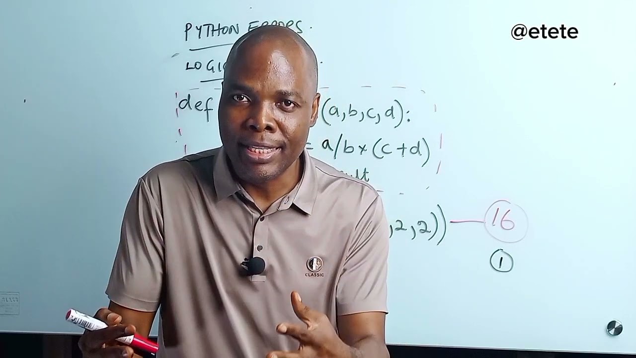 Understanding and Debugging Logical Errors in Python #s4ep2 #education #everyone