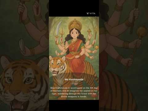 Ai images The 9 forms of Maa Durga In Ghibli art style 🌷✨ #sanatan #maadurga #ghibli #art