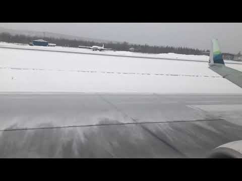 🥶 🛫 Flying out of Fairbanks, Alaska in Winter