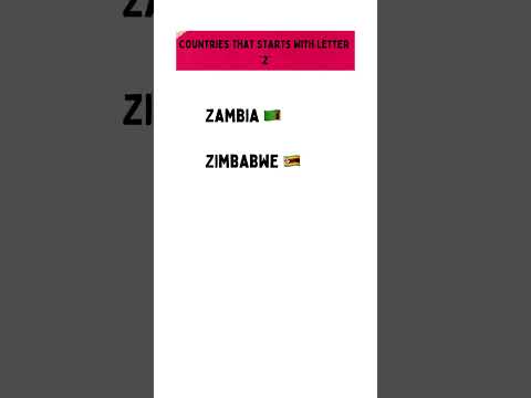 COUNTRIES THAT START WITH LETTER Z #countries #shortvideo #shorts #gk