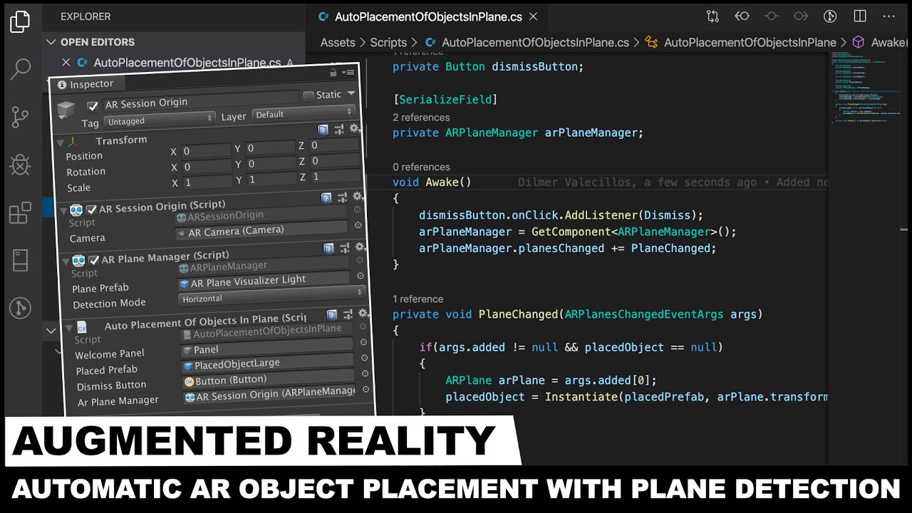 Unity3d with AR Foundation - Automatic AR Object Placement With AR Plane Detection !
