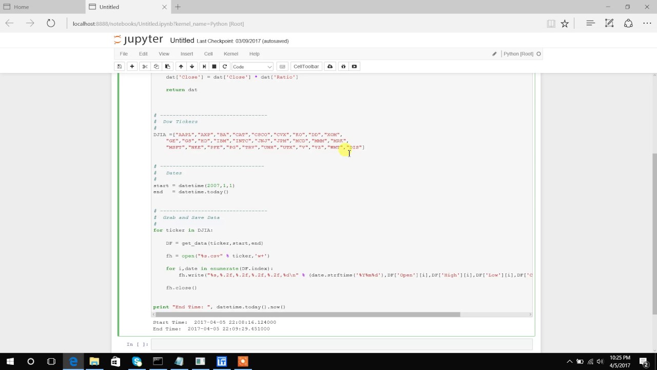 Download Price Data From Yahoo API with Python and Use in Build Alpha