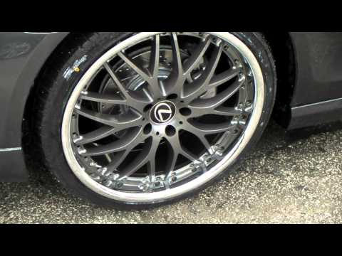 20 Inch Vertini Riviera Custom Wheels Rims 2006 Lexus GS400 Paint w/ Chrome Lip Staggered Lexus Rims