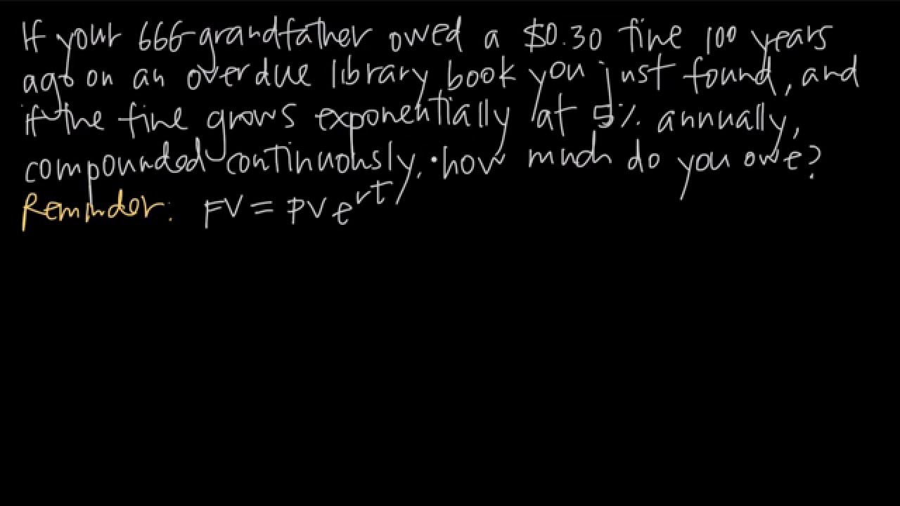 Continuous compounding interest (KristaKingMath)