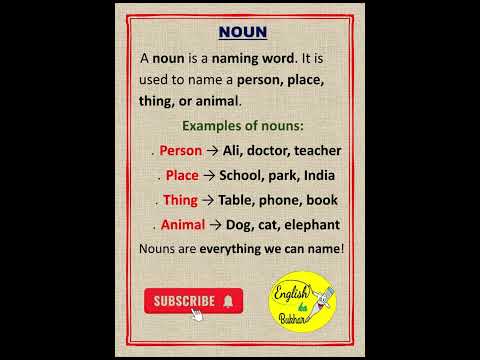 What is Noun ? | Noun | What are Nouns? | Define Noun | Naming Words | What is Naming Word |