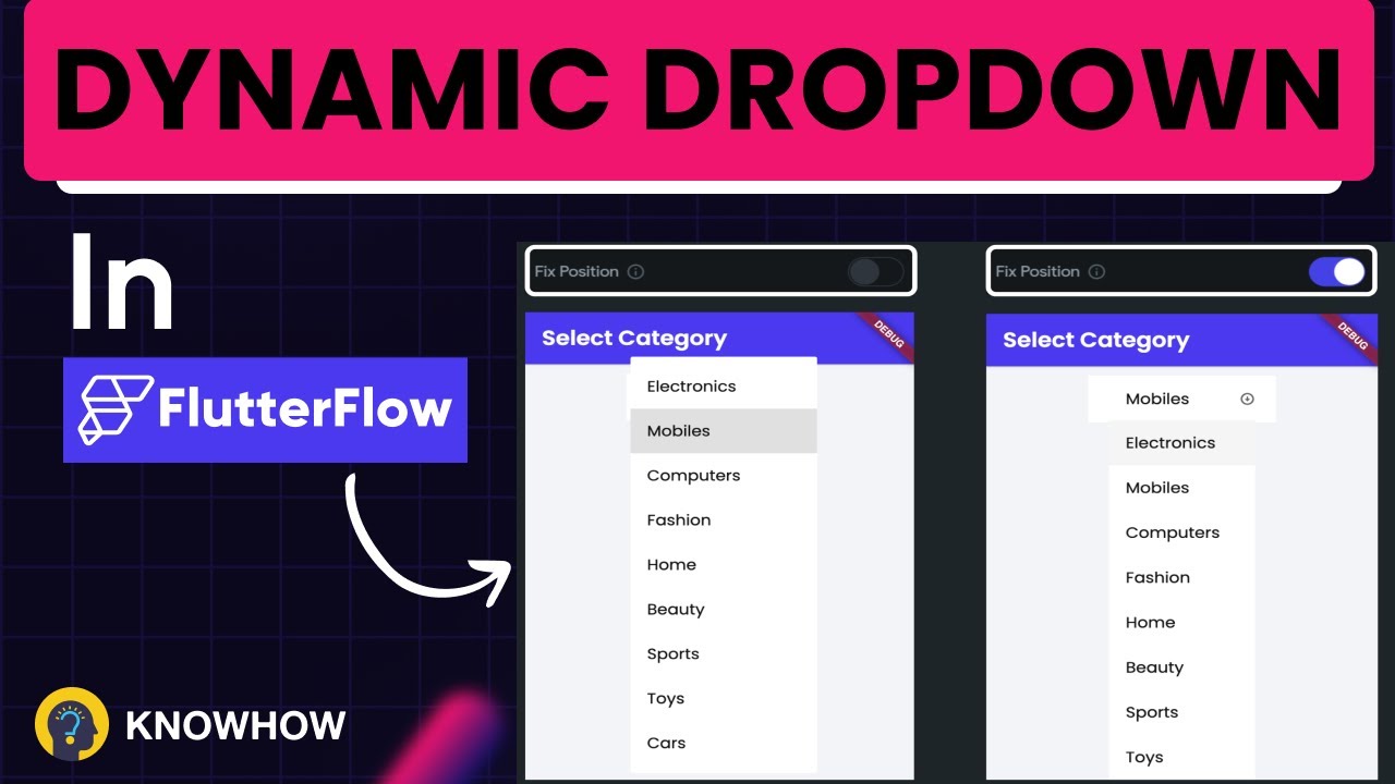 Dynamic Dropdown in Flutter Flow | No Code Development