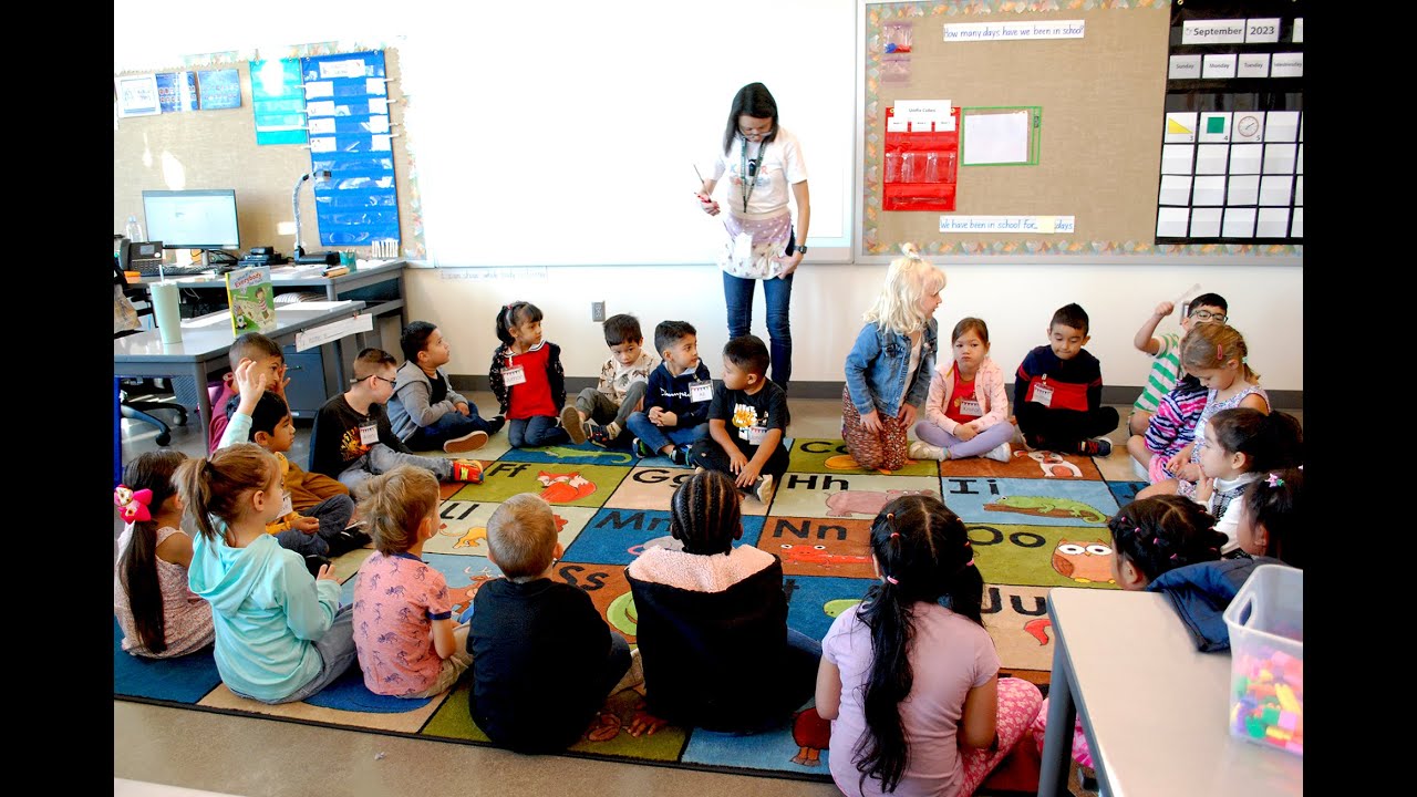 Tamarack ES: First day of school, kinders, Sept. 6, 2023