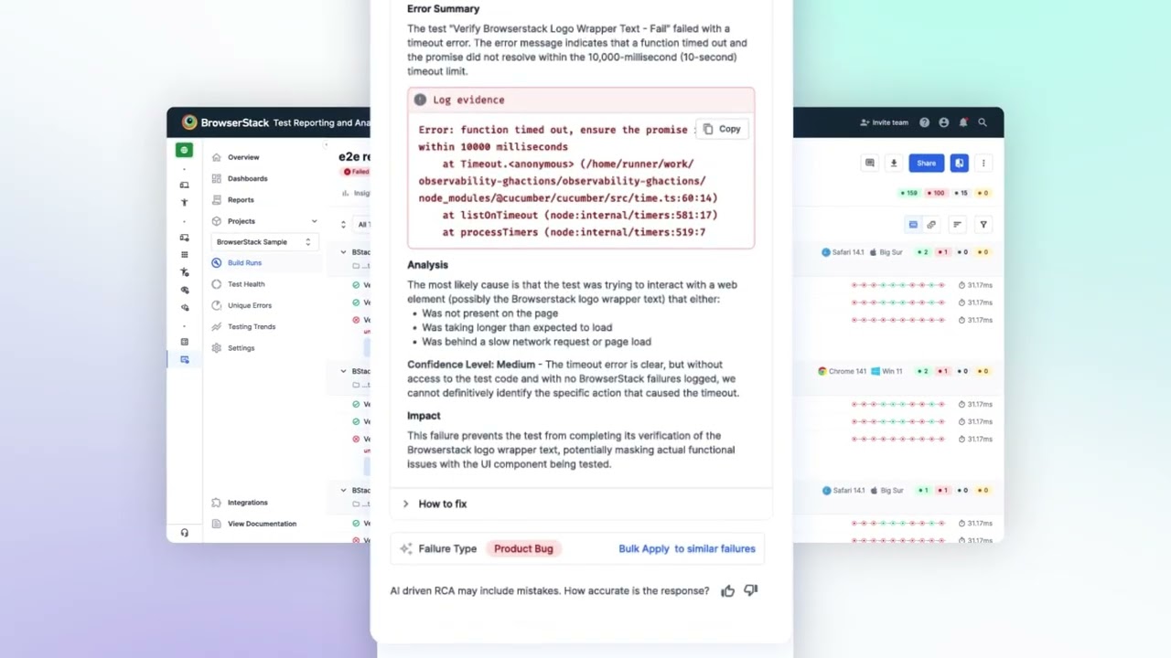 BrowserStack Test Reporting & Analytics