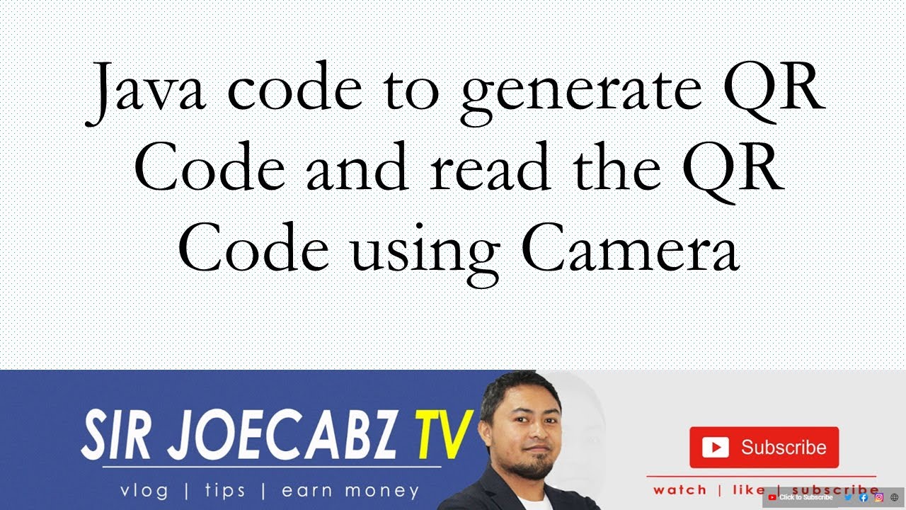 Java code to Generate QR Code and Read QR Code using Camera