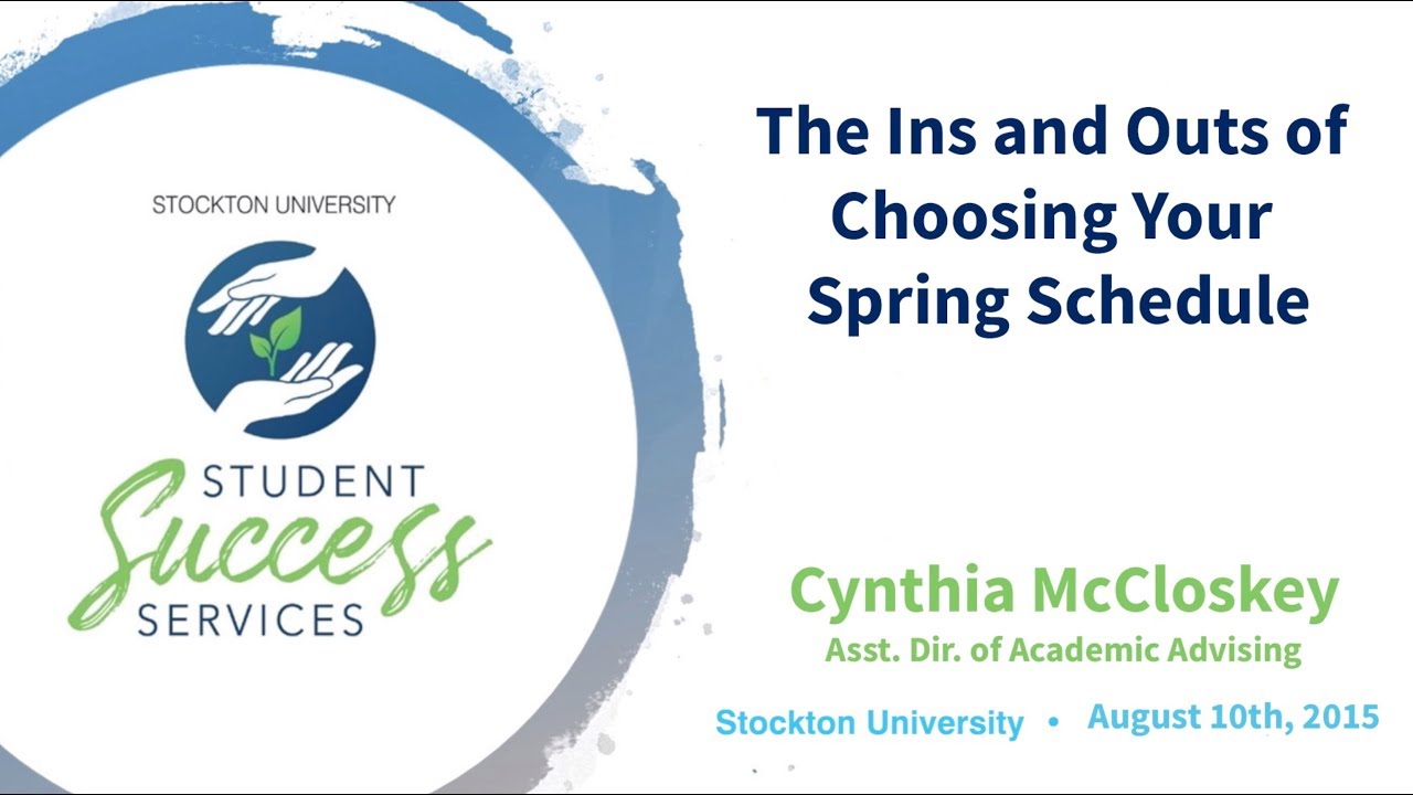 The Ins and Outs of Choosing Your Spring Schedule   Cynthia McCloskey