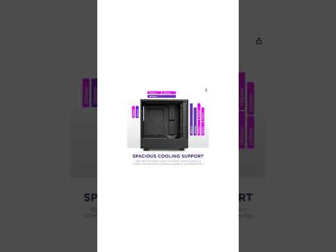 NZXT H5 Flow Compact ATX Mid Tower PC Gaming Case – High Airflow Perforated Front Panel – Tempered G