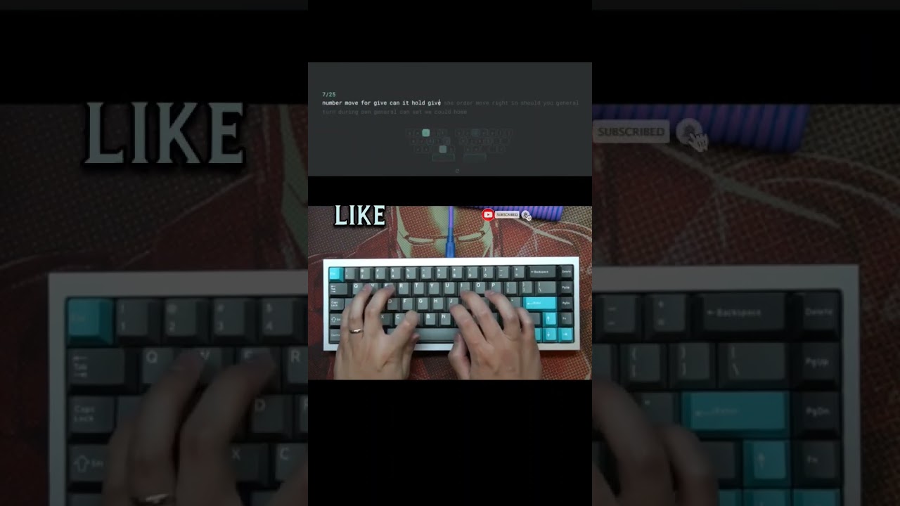 ⌨️english typing speed test. WPM 173 😱 #monkeytype#typing #shorts#viral