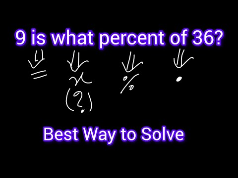 9 is what percent of 36?