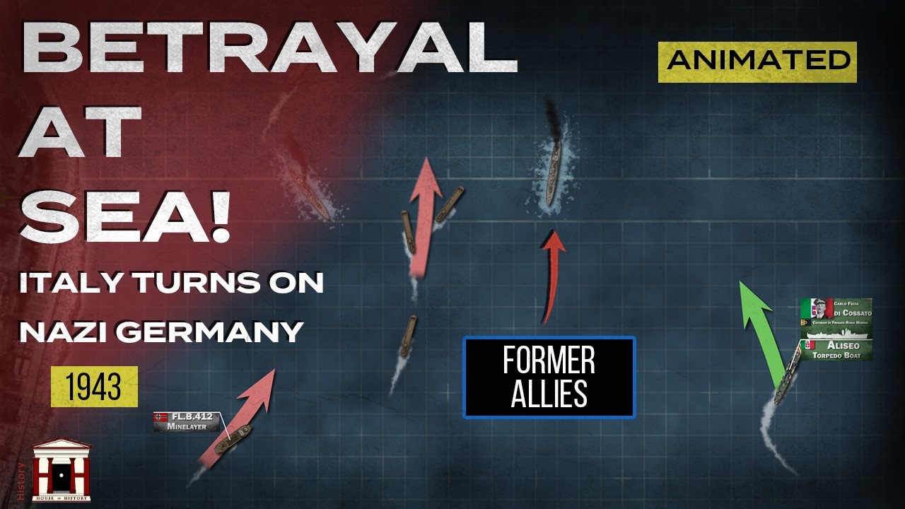 The Italian Torpedo Boat That Sank 8 German Ships in One Hour, 1943 - Animated