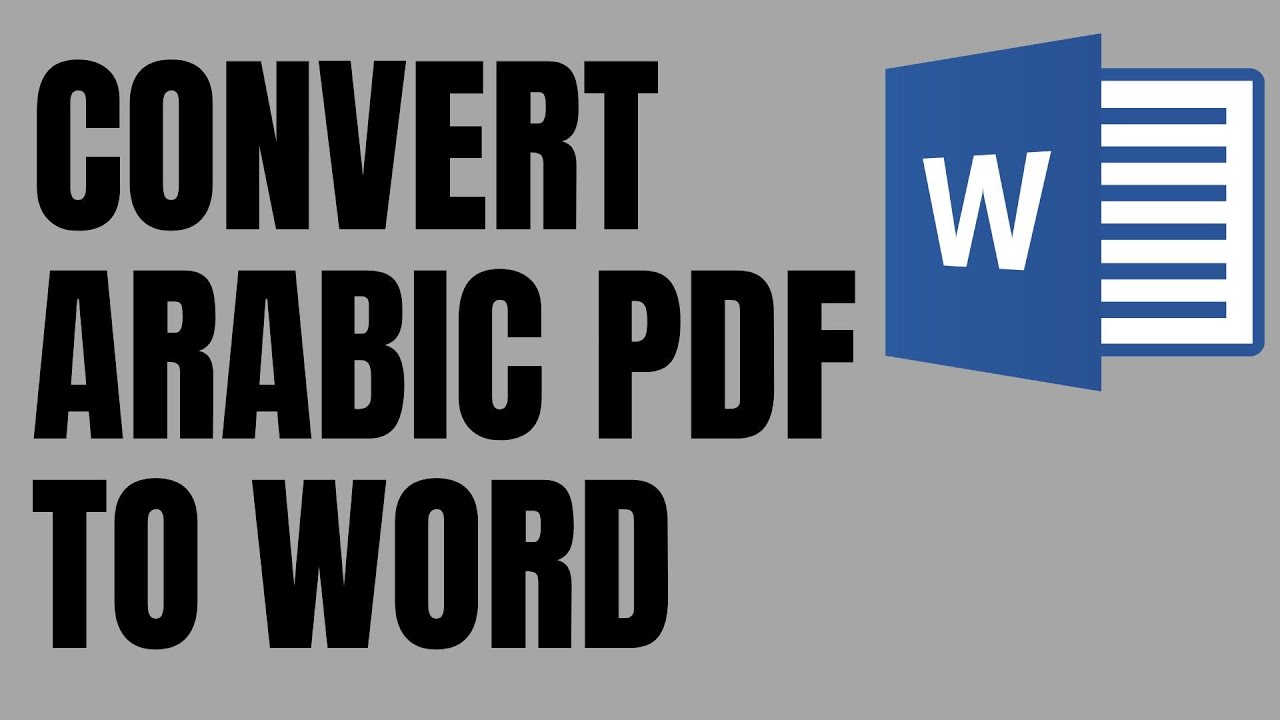 How to Convert Arabic PDF to Word