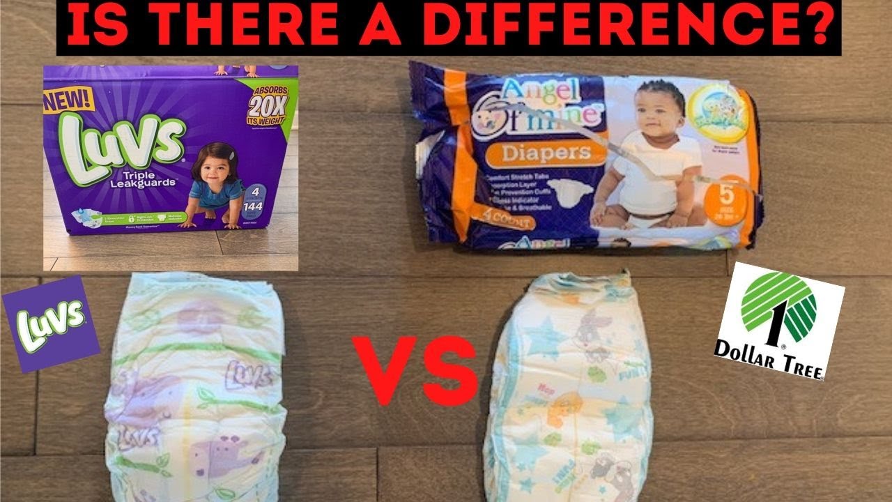 Luvs Diapers vs  Dollar Tree Diapers Is There A Difference?| Disposable Diapers Review