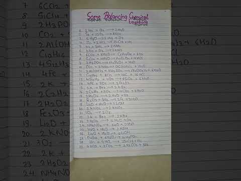 Some balancing chemical equation #viral #chemistry #ytshorts #latestvideo