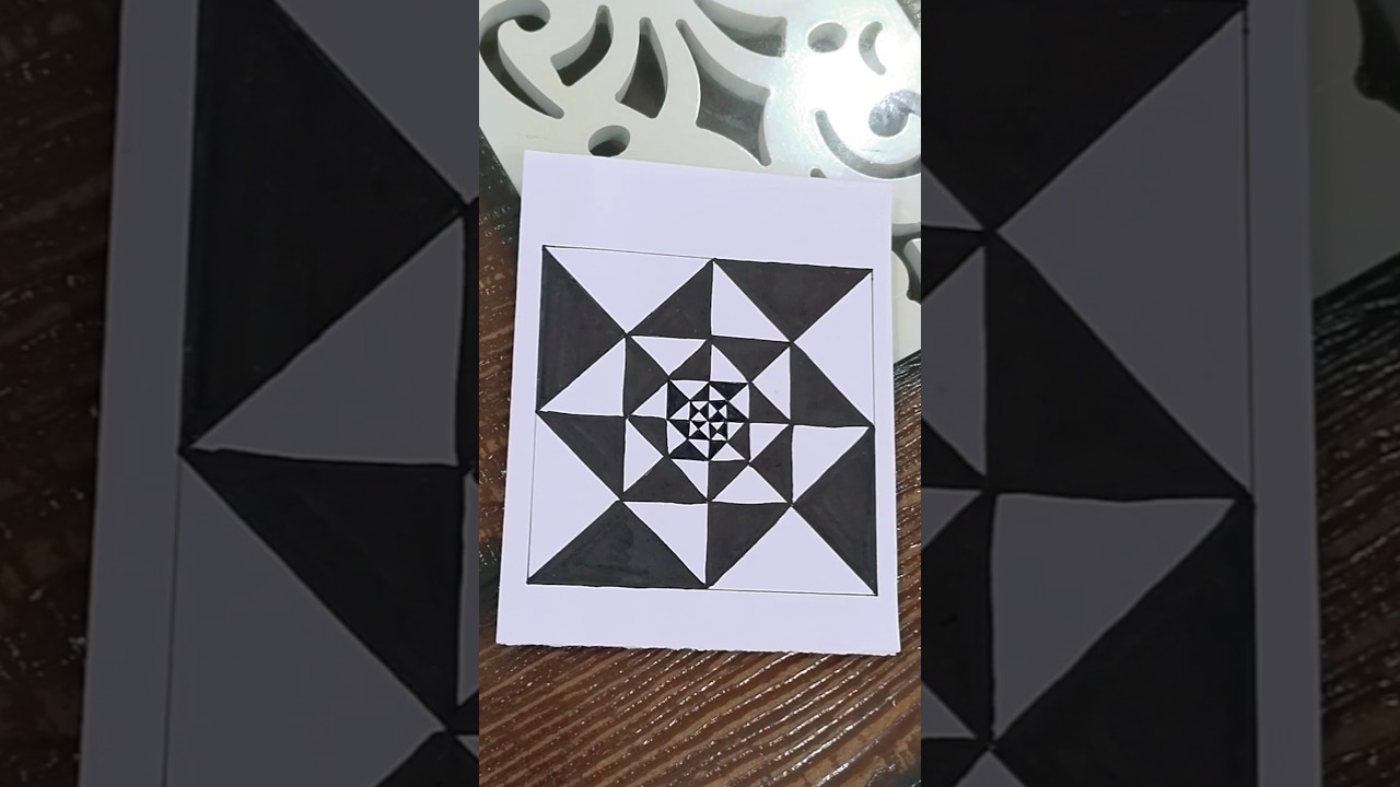 How to Draw a easy optical illusion #3d #optical #illusion #lines #easy #drawing #shorts