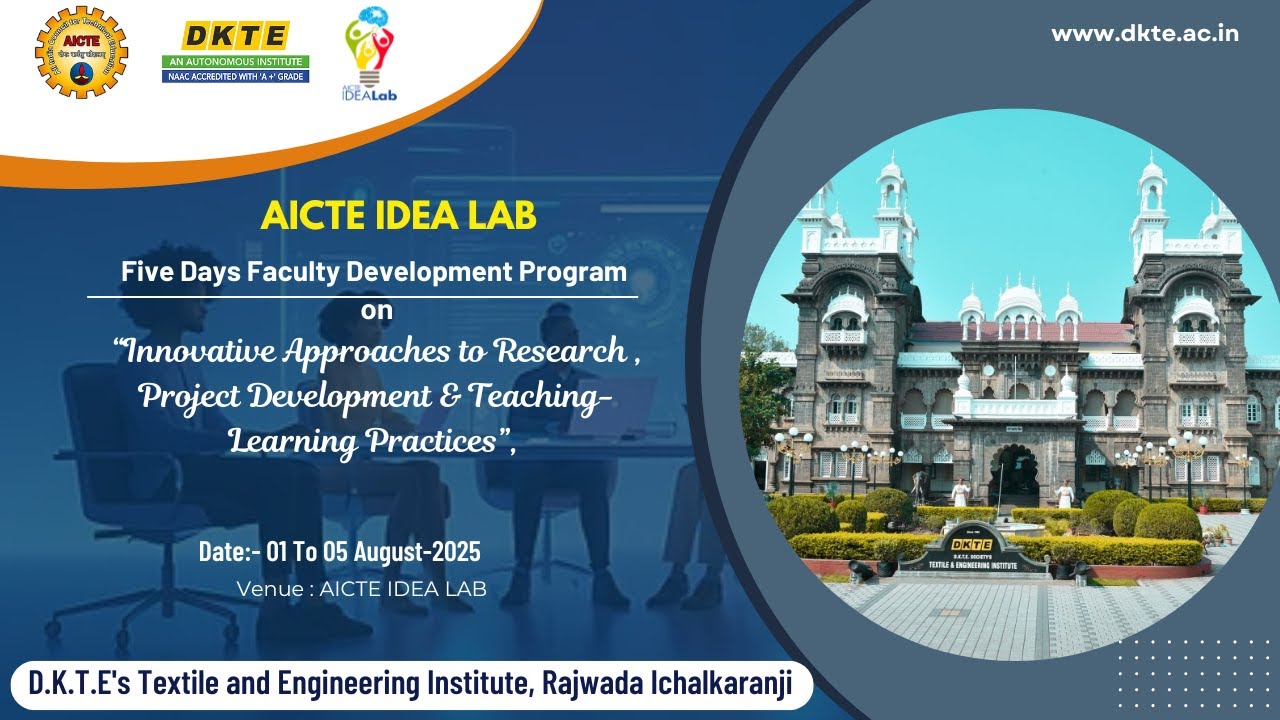 5 Day's FDP on  Innovative Approaches to Research Project Development, Teaching Learnings Practices