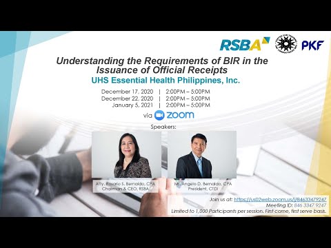 Understanding The Requirements of BIR with regards to issuing Official Receipt
