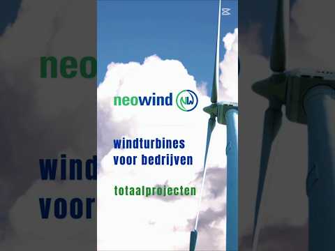 Neowind - 25kW windturbine - de eerste Logic 25 in Vlaanderen