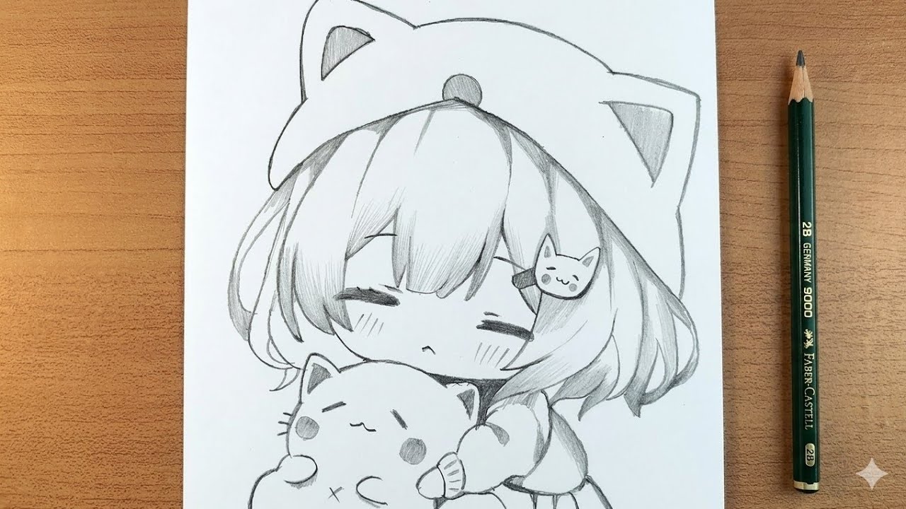 How Draw a Chibi Anime Girl ✨ | very easy 