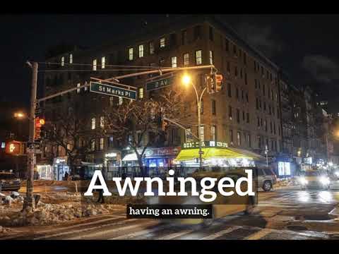 What is Awninged? | How Does Awninged Look? | How to Say Awninged in English?