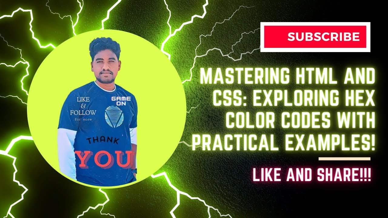 Mastering HTML and CSS: Exploring Hex Color Codes with Practical Examples!
