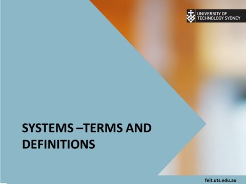 Systems theory Concepts
