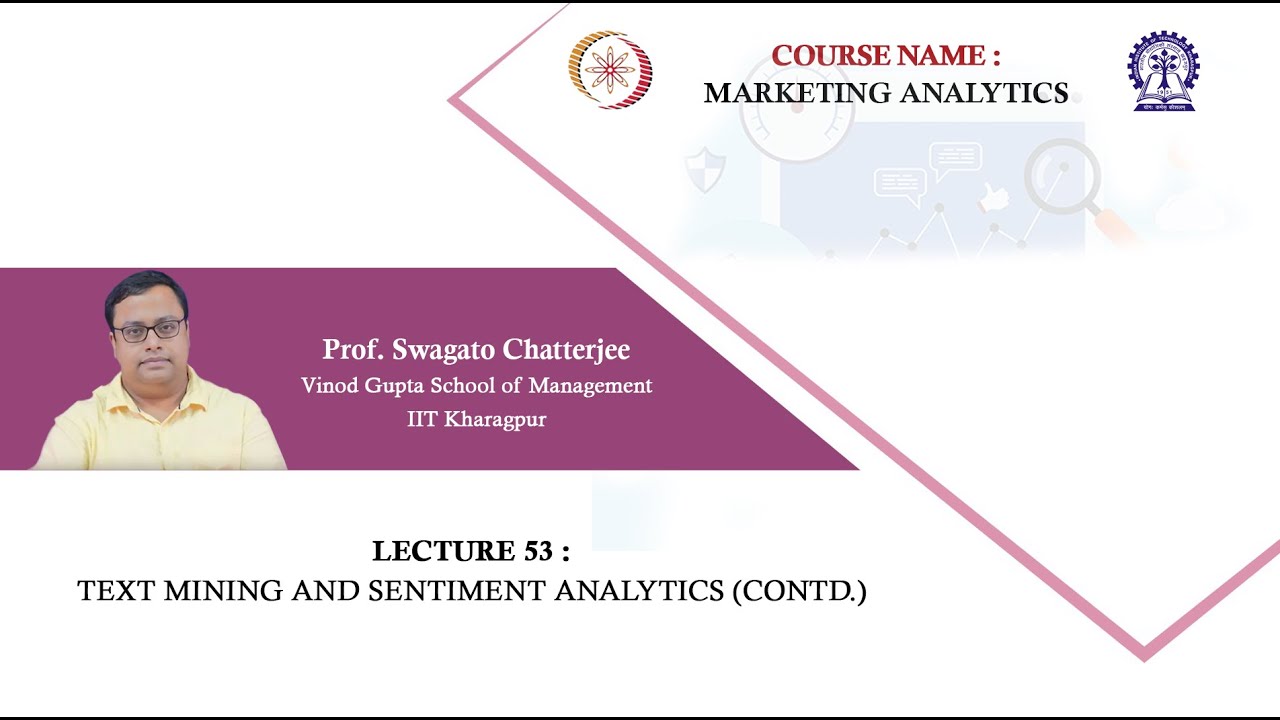 Lecture 53: Text Mining and Sentiment Analytics (Contd.)