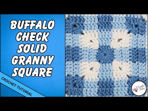 CROCHET BUFFALO CHECK GRANNY SQUARE | BUFFALO PLAID GRANNY SQUARE | CROCHET GINGHAM GRANNY SQUARE
