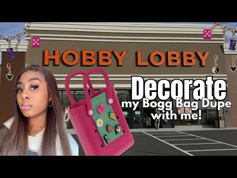 DIY Accessorize My Bogg Bag Dupe With Me π Bag Charms | Jibbitz | Hobby Lobby