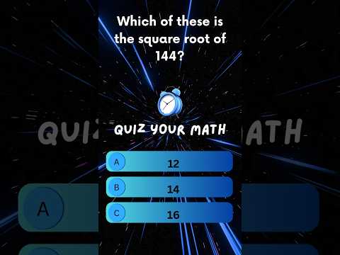 Square Root of 144 Challenge!🤔💡#shorts #Quiz #QuickMaths #QuizYourMath #MathChallenge #SquareRoot