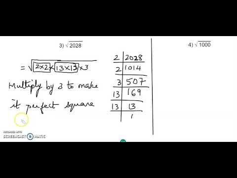 Prime factorisation method make a number perfect square. CBSE Class VIII