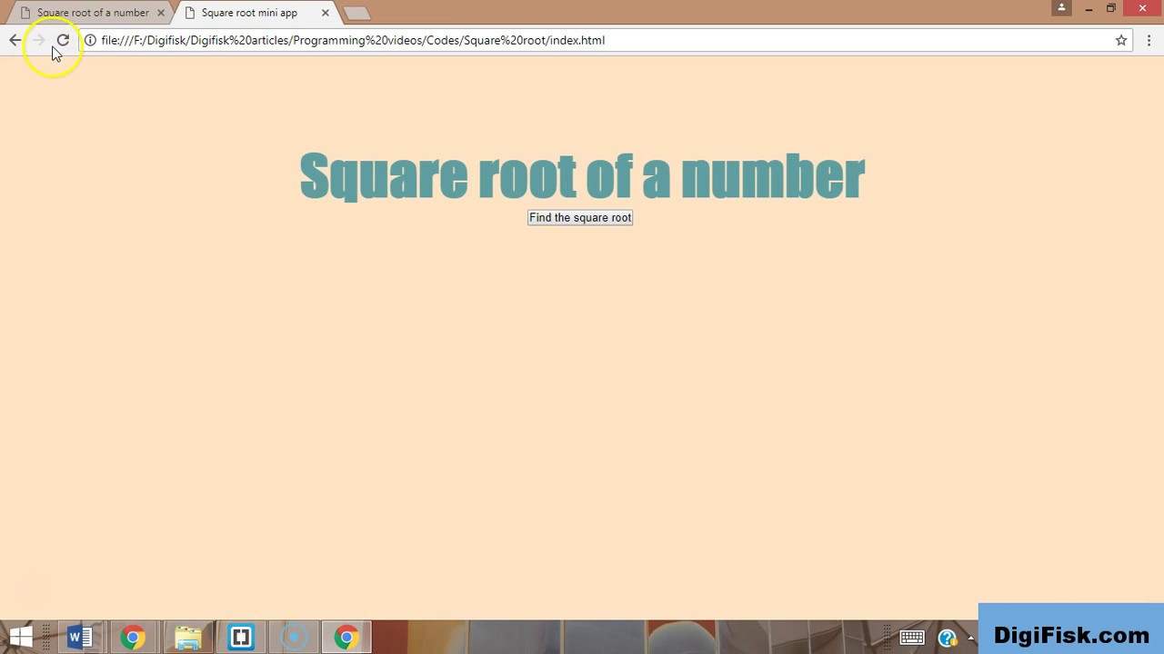 [Javascript tutorials #3] Square root App with Algorithm JS Part1