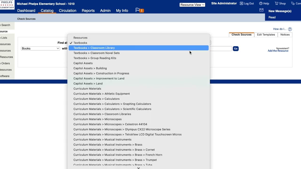 ADDING TEXTBOOKS in Destiny Resource Manager